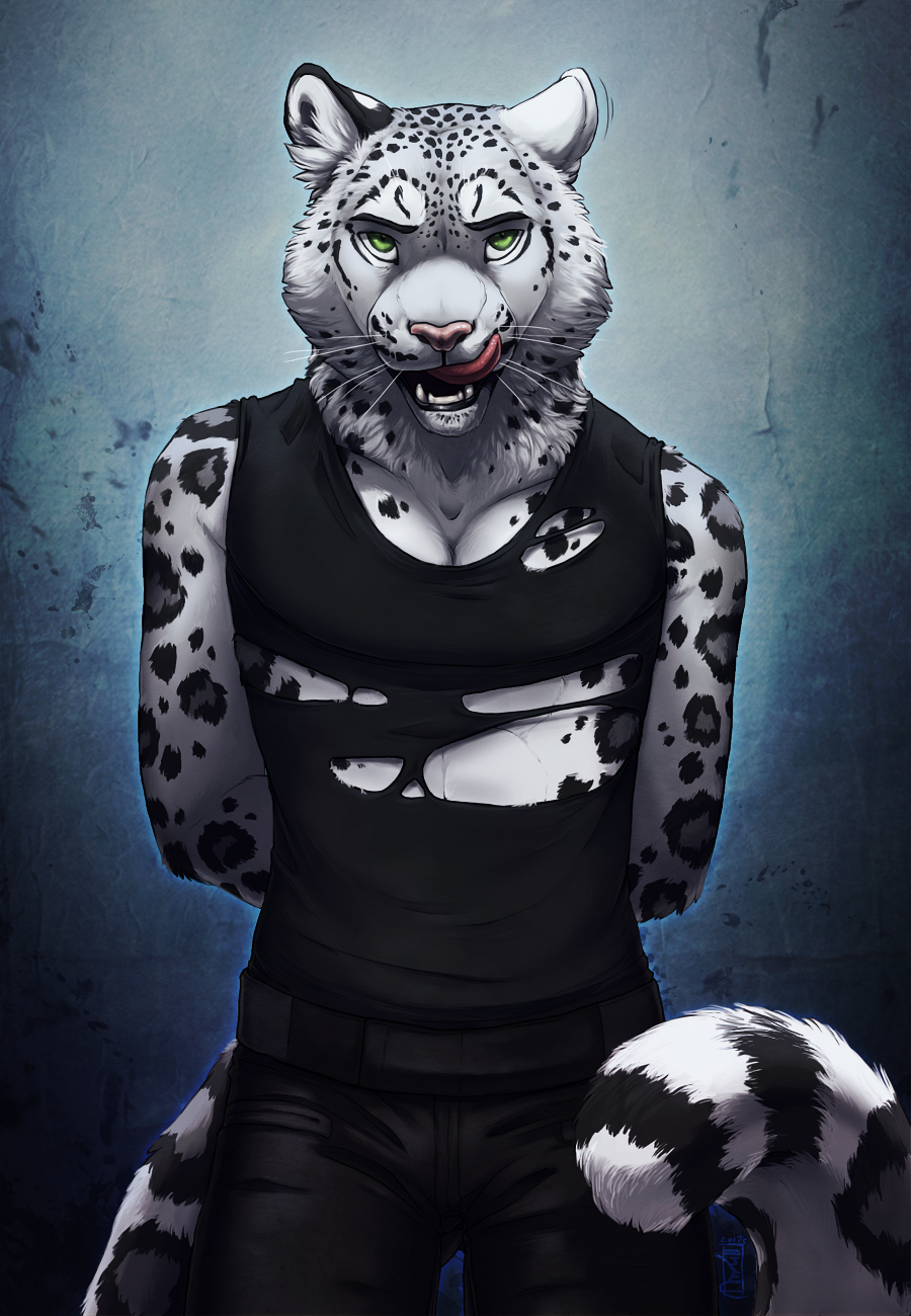 Male Snow Leopard Anthro
