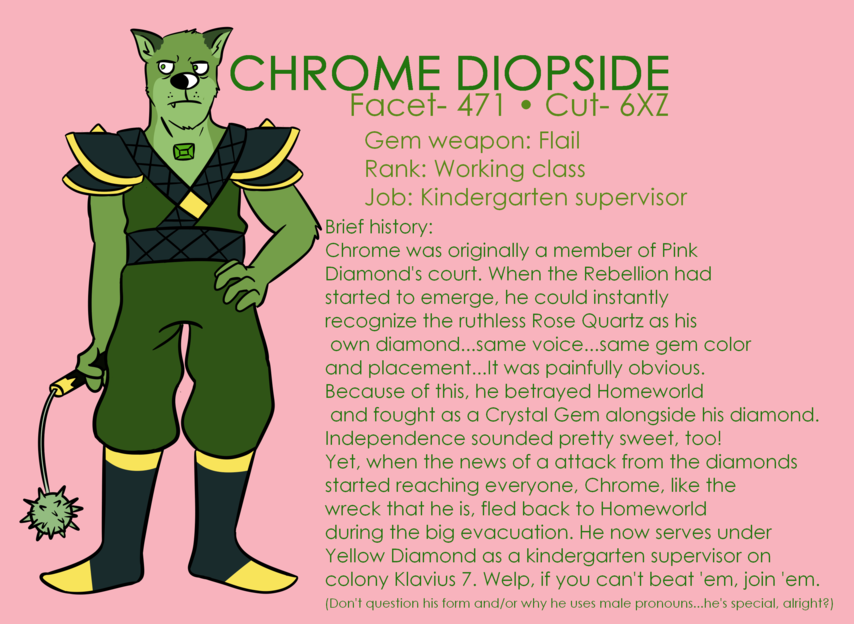 Image of Chrome Diopside - Refsheet.net