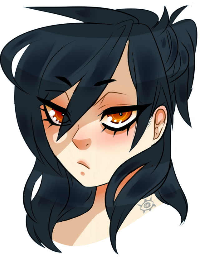 Two Hair Covering Eyes
