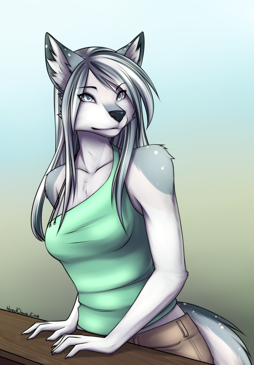 White Wolf Anthro Female