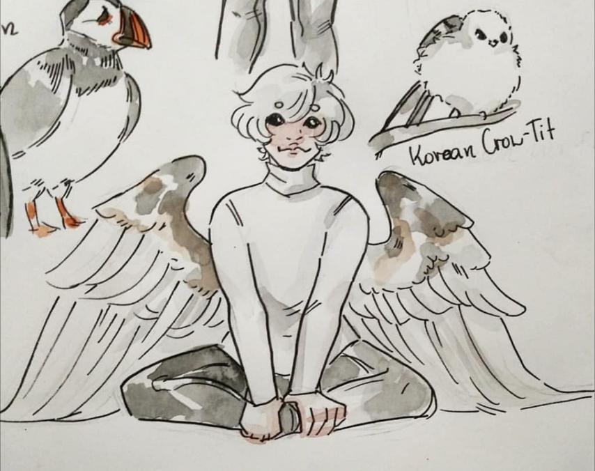 human with wings reference