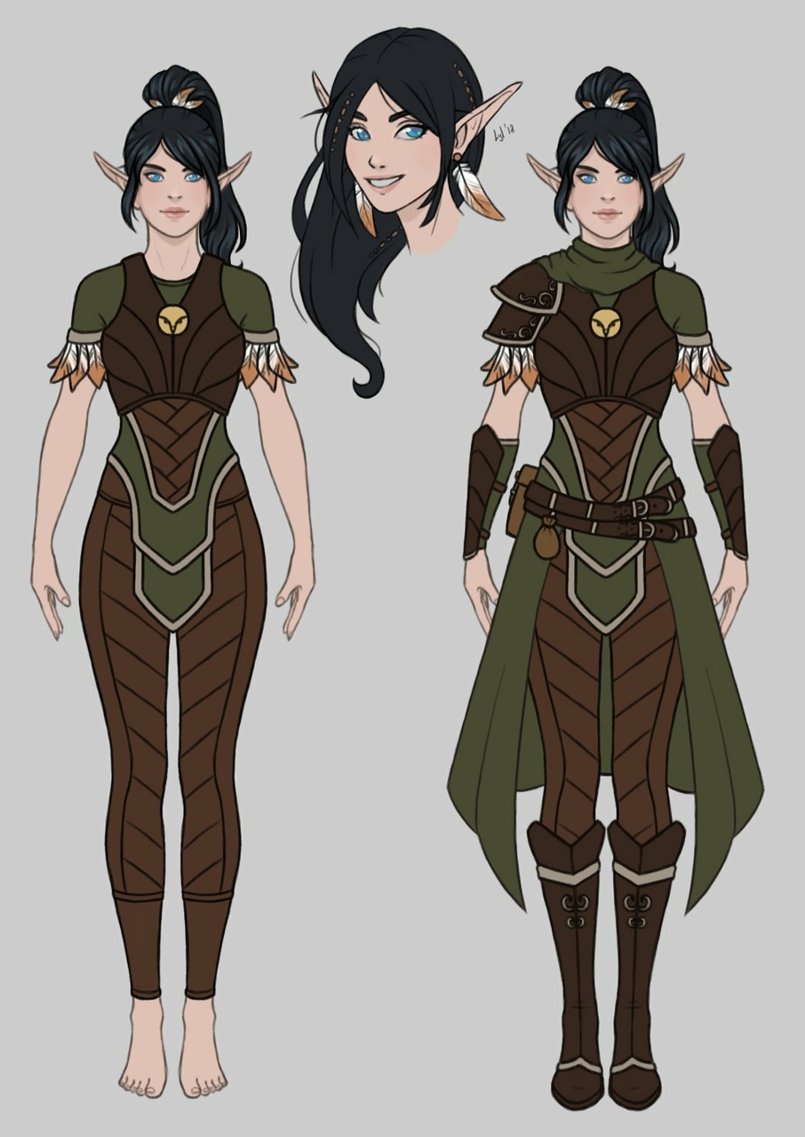 female armor drawing reference