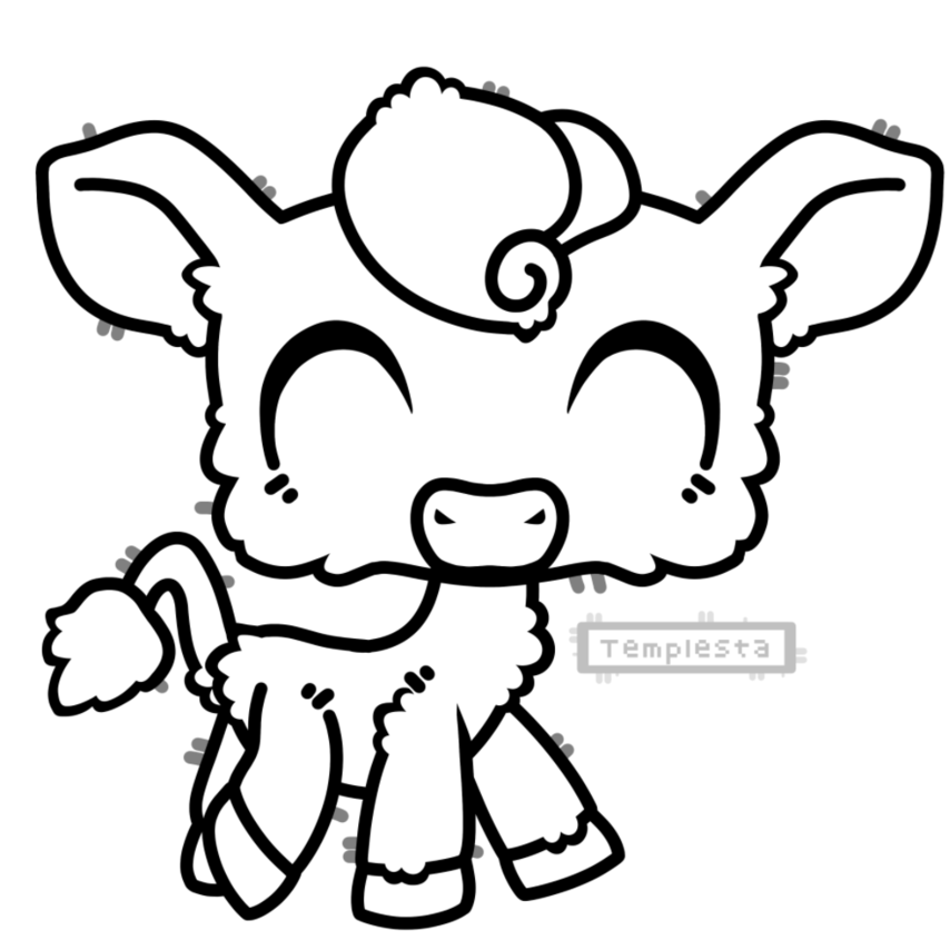 cute lps cow coloring pages
