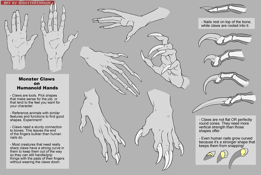 hand clawing reference