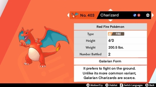 Charizard Pokedex