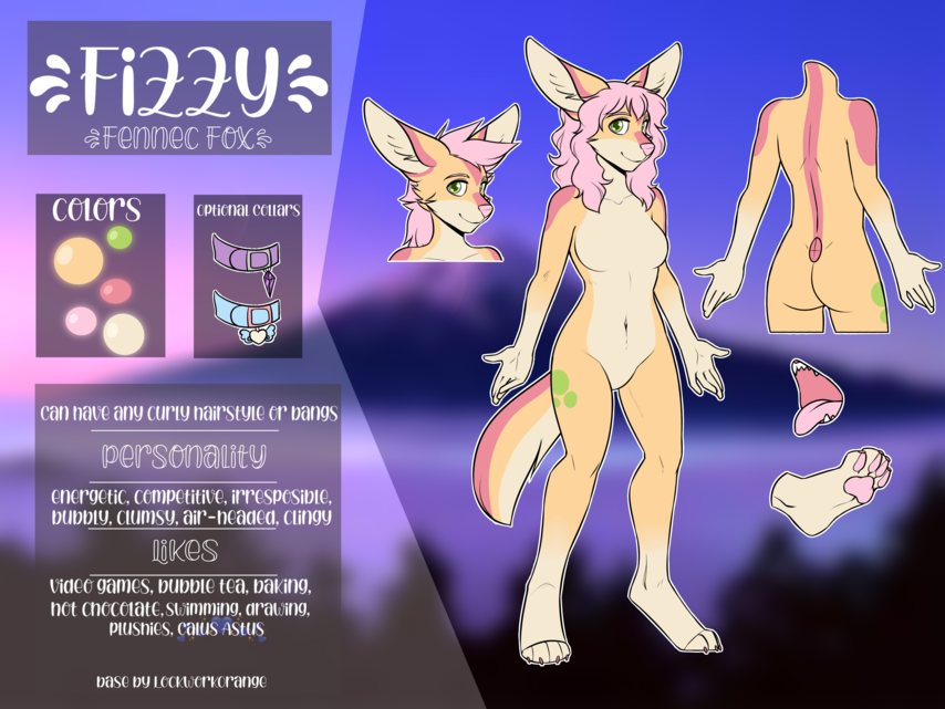 fennec fox fursona ref sheet