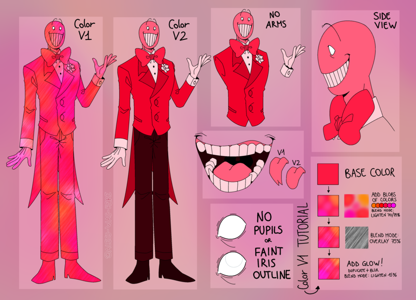 human alastor reference sheet