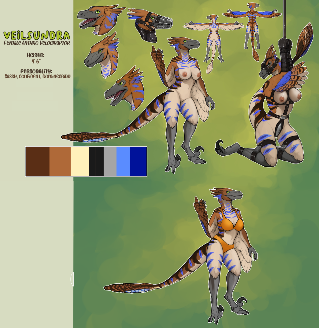 anthro raptor reference