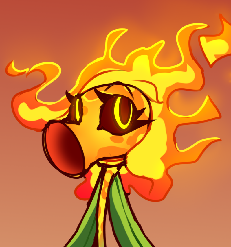 how to draw fire pea