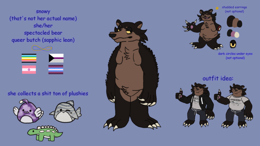 black bear fursona