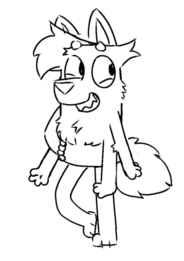 angel wolf coloring pages