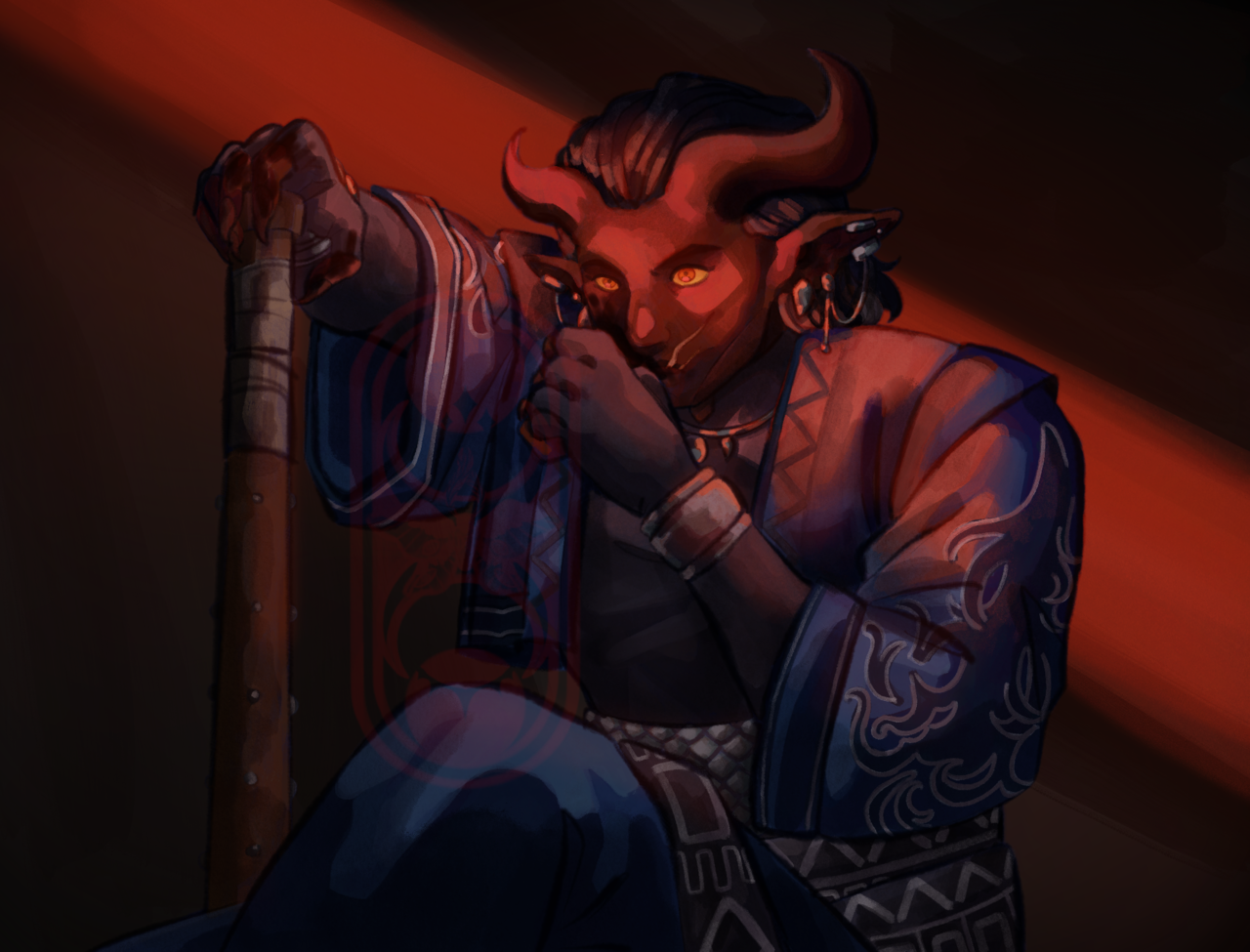 Dark Red Tiefling